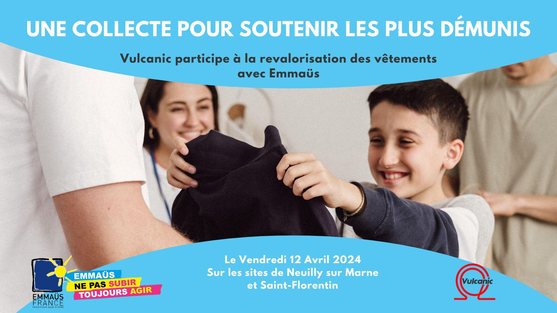 Vulcanic soutient les personnes sans-abri avec Emmaüs France